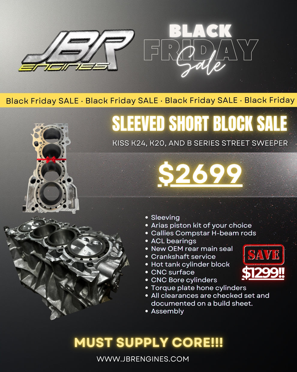 Sleeved Short block Sale – JBR ENGINES